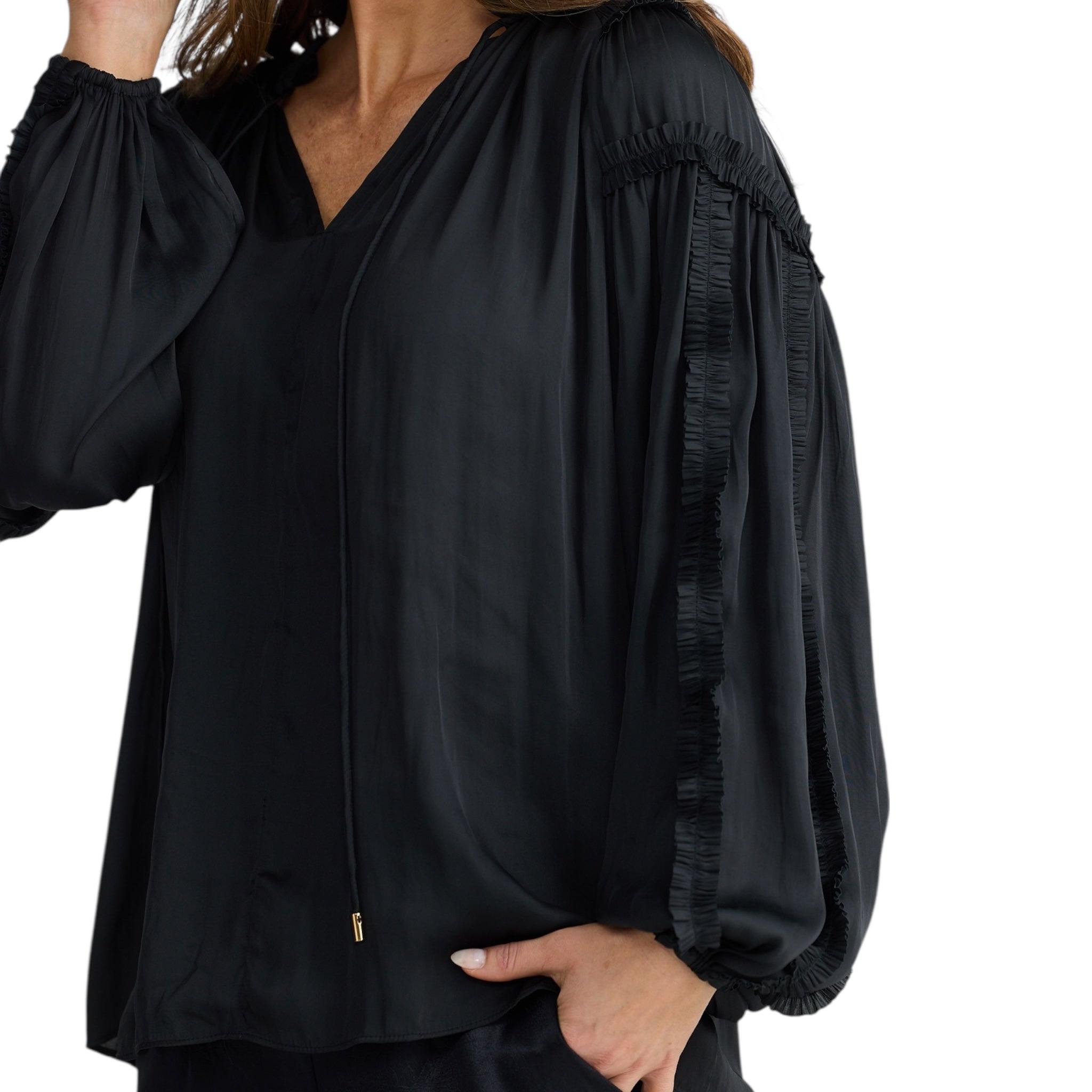 Ritz Blouse Black | Brave+True Blouse – Secret Boutique