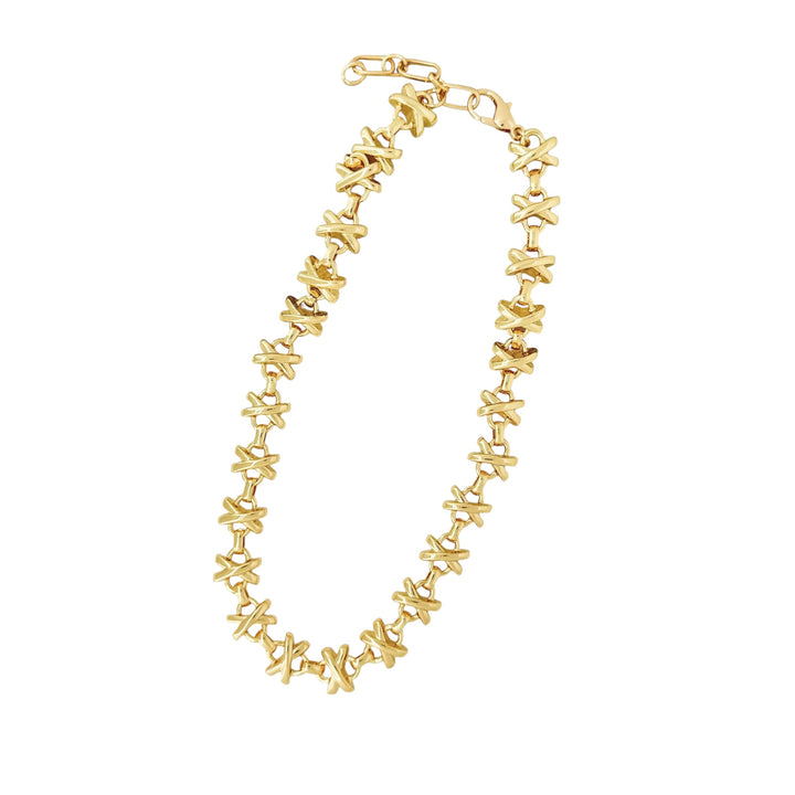 Short Criss Cross Chain Necklace Gold | Envy Jewellery Necklace ...